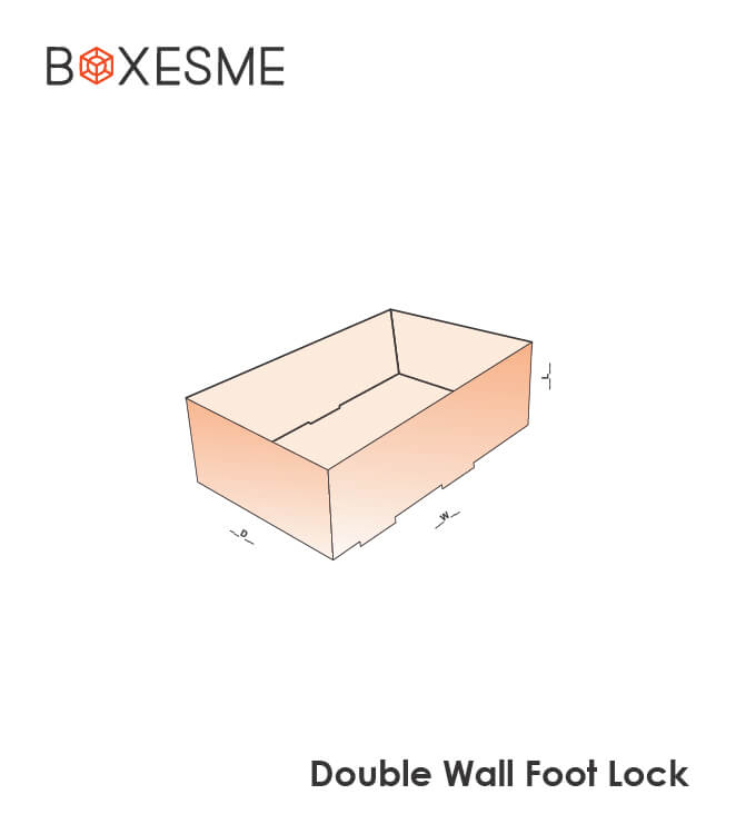 Custom Foot Lock Tray | Double Wall Foot Lock Boxes