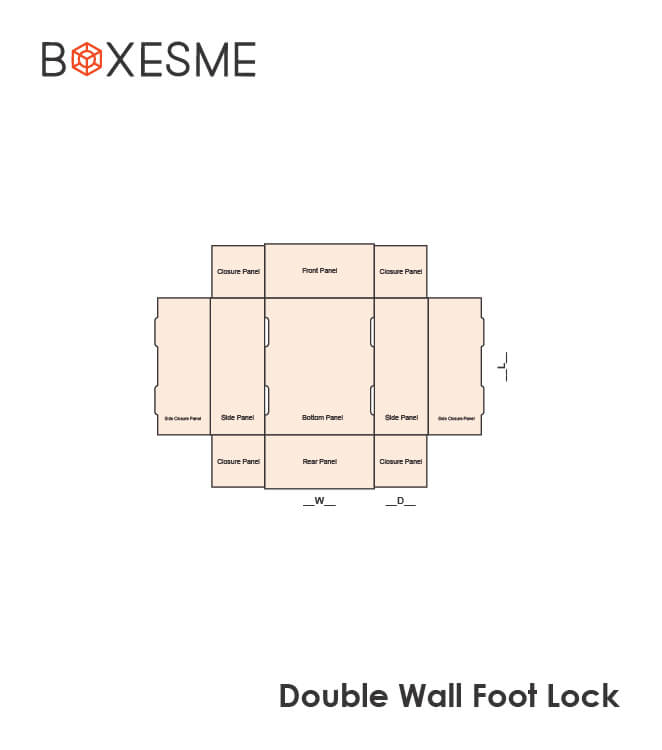 Custom Foot Lock Tray | Double Wall Foot Lock Boxes