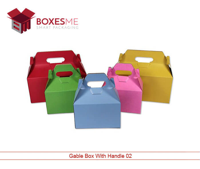 Gable Box with Handle | Custom Gable Box with Handle - BoxesMe